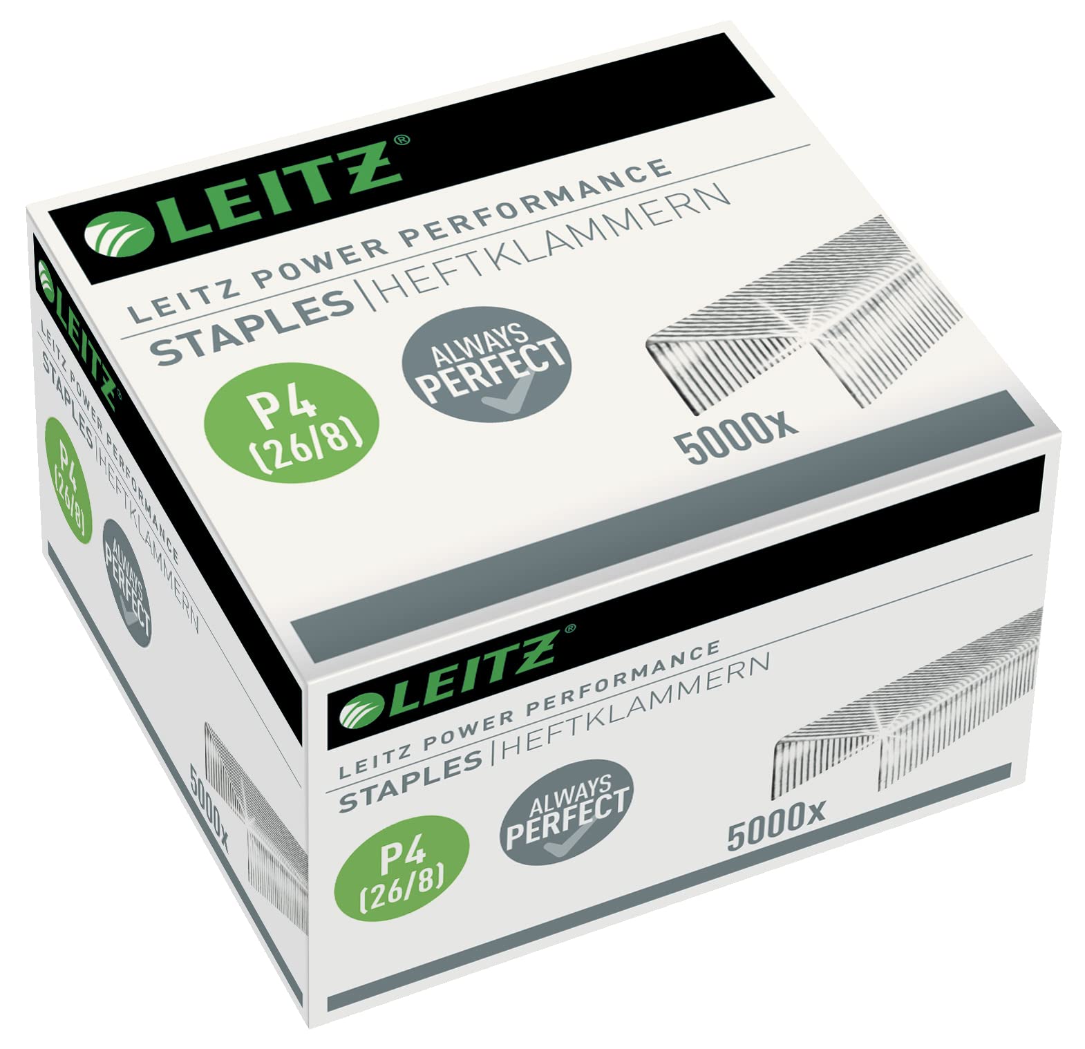 Leitz Power Performance P4 26/ 8 Staples - Silver (Pack of 5000)