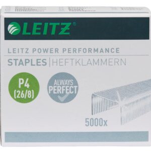 Leitz Power Performance P4 26/ 8 Staples - Silver (Pack of 5000)