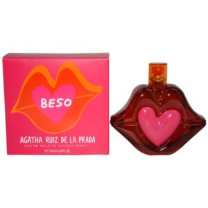 agatha ruiz de la prada beso eau de toilette spray for women, 3.4 ounce