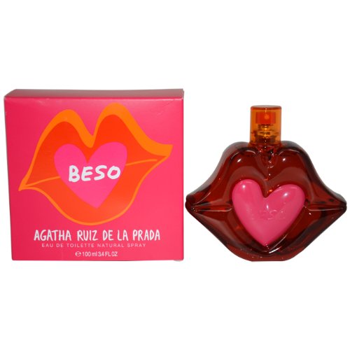 Agatha Ruiz De La Prada Beso Eau De Toilette Spray for Women, 3.4 Ounce