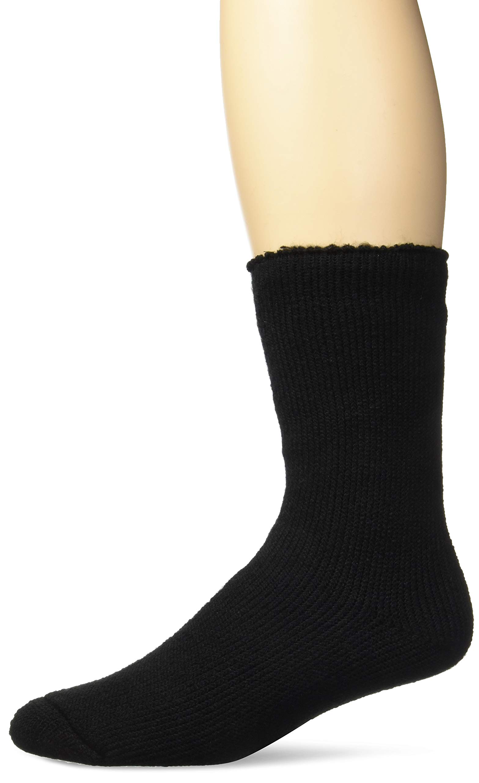 Heat Holders Work Socks, Mid-Calf, Mens, 7to12, Black, PR