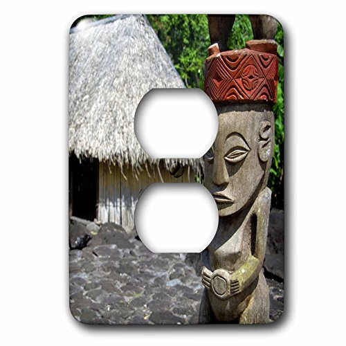 3dRose LLC lsp_85020_6 French Polynesia, Tahiti, Tiki Temple Park Oc13 Cmi0113 Cindy Miller Hopkins 2 Plug Outlet Cover