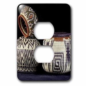 3drose llc lsp_86901_6 panama, embera indian baskets, handicraft sa15 cmi0217 cindy miller hopkins 2 plug outlet cover