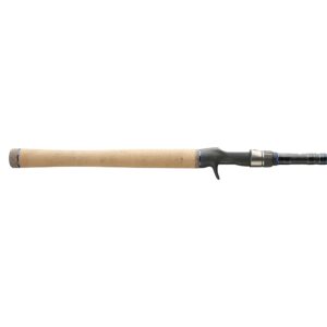 dobyns rods champion xp series 7’6'' casting bass fishing rod dc765flip med-heavy flip fast action | modulus graphite blank w/kevlar wrapping | baitcasting | flipping | line 12-25lb lure ¼-2oz,black/blue