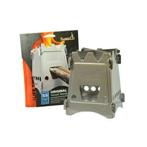 emberlit stainless steel stove,compact design perfect for survival, camping, hunting & emergency preparation