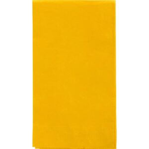 yellow sunshine 2-ply guest towels - 8" x 4" (pack of 40) - luxury paper hand towels for parties & events