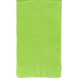 kiwi green 2-ply guest towels - 8" x 4" (pack of 40) - luxury paper hand towels for parties & events