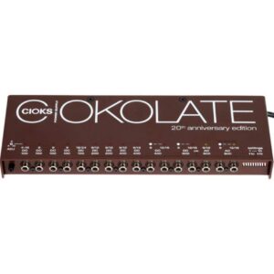 CIOKS CIOKOLATE 9V / 12V / 15V / 16V / 24V AC DC Universal Power Supply with 12 Isolated Sections and 24 Flex Cables for Effect Pedals - Compatible with Temple Audio and Pedaltrain Pedalboards