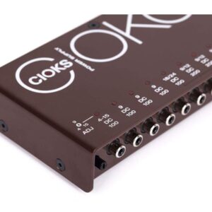 CIOKS CIOKOLATE 9V / 12V / 15V / 16V / 24V AC DC Universal Power Supply with 12 Isolated Sections and 24 Flex Cables for Effect Pedals - Compatible with Temple Audio and Pedaltrain Pedalboards