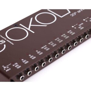 CIOKS CIOKOLATE 9V / 12V / 15V / 16V / 24V AC DC Universal Power Supply with 12 Isolated Sections and 24 Flex Cables for Effect Pedals - Compatible with Temple Audio and Pedaltrain Pedalboards