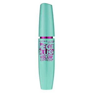 maybelline new york volume express mega plush washable mascara, blackest black, 0.3 fluid ounce, (k1147800)