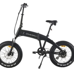 OVERFLY Hummer 20"x4"Fat Tire Electric Folding Bike for Commuter with 500W Bafang Motor, 48V/10.4A Battery, 7 Speed,Front Suspension Fork