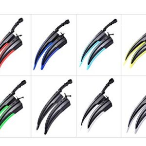 Adjustable Road Mountain Bike Bicycle Cycling Tire Front/Rear Mud Guards Mudguard Fenders Set (Black-1)