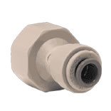 john guest (pi451613s) female connector 1/2" tube x 3/8" bsp gray