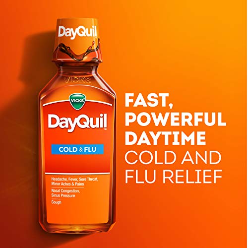 Vicks DayQuil Cough, Cold, & Flu MultiSymptom Relief, Almond, 12 Fl Oz