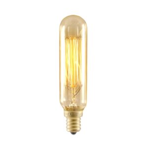 10 qty. bulbrite nos25t6/sq/e12 25-watt nostalgic incandescent edison t6 tube, vintage thread filament, candelabra base, antique bulb