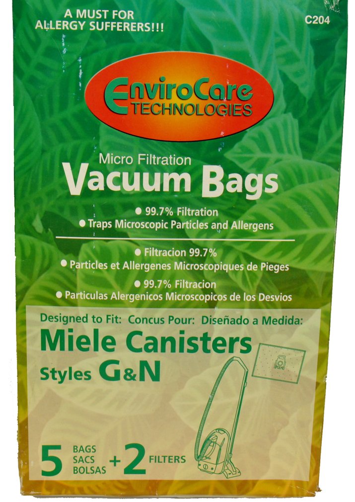 Miele Canister G/N 5pk 2 Flt Allergan Vacuum Bags