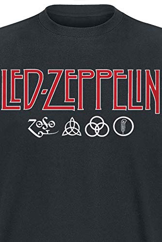 Officially Licensed Men's Led Zeppelin Logo and Symbols T-Shirt | Sizes S-XXL