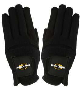 ray cook golf stormy weather winter gloves (1 pair) black medium large