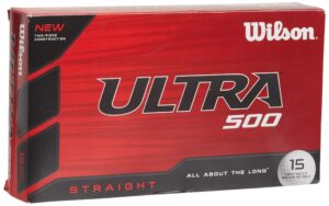 wilson ultra 500 straight golf ball (15-pack), white