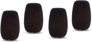 shure acvg4ws-b black foam windscreen for centraverse gooseneck condenser microphones (contains four)