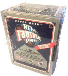 upper deck 1991 nfl football high number series box