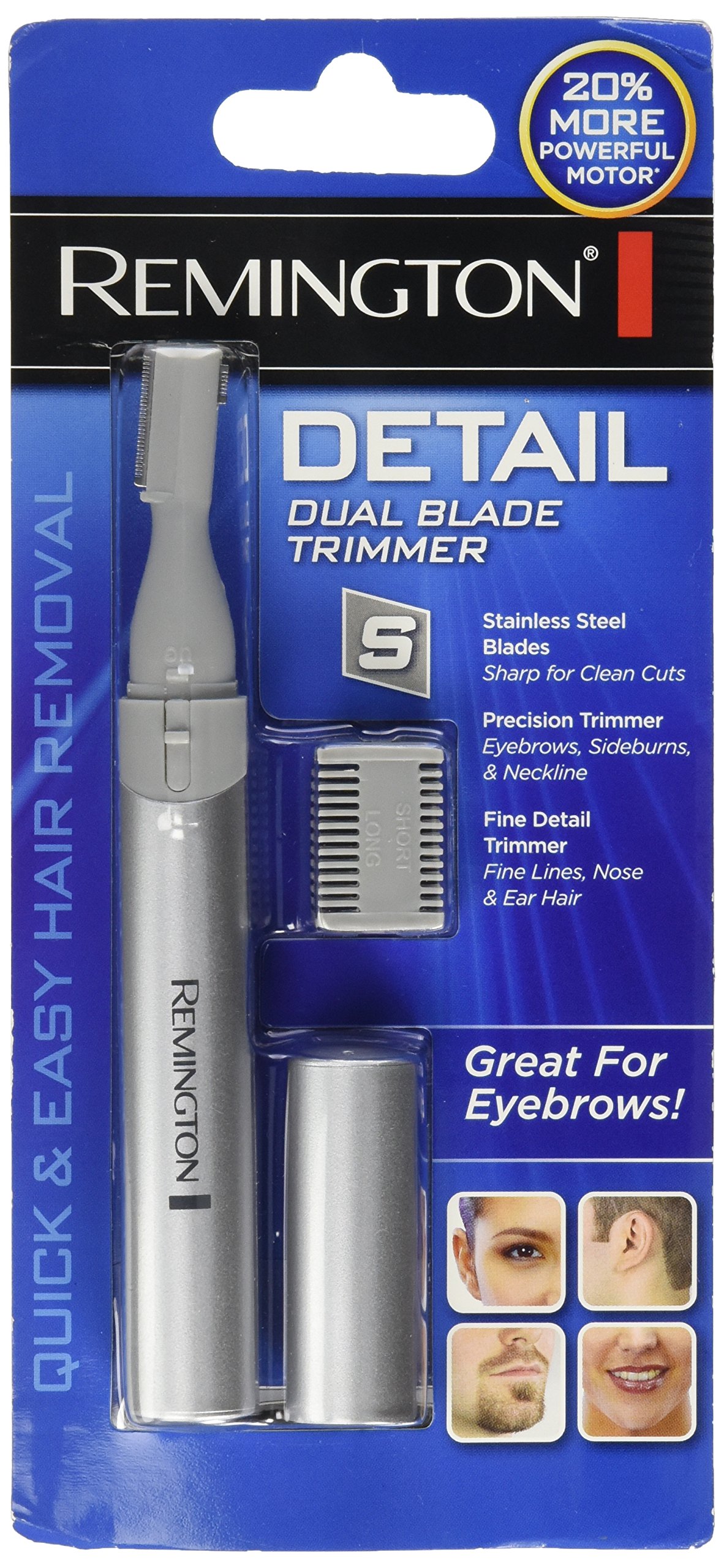 Remington Dual Blade Detail Trimmer Eyebrows Nose Ear Sideburns MPT-3400C