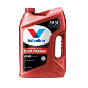 valvoline high mileage with maxlife technology sae 5w-30 synthetic blend motor oil 5 qt