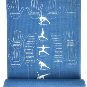 Instructional Yoga Mat/Educational Yoga Mat (Best Yoga Mat for Beginners Extra Thick Extra Long Learn Yoga or Better Your Alignment Works As a Kids Yoga Mat As Well As an Adult Yoga Mat)