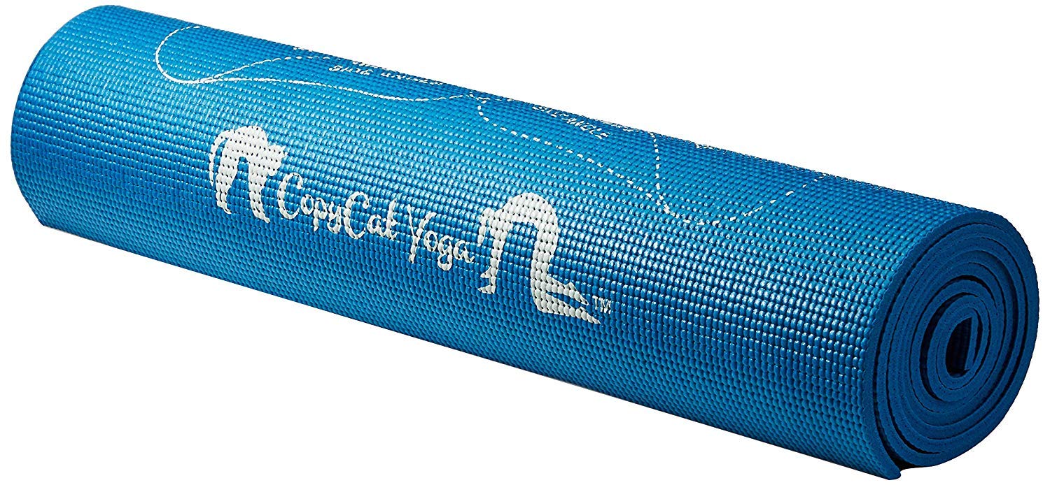 Instructional Yoga Mat/Educational Yoga Mat (Best Yoga Mat for Beginners Extra Thick Extra Long Learn Yoga or Better Your Alignment Works As a Kids Yoga Mat As Well As an Adult Yoga Mat)