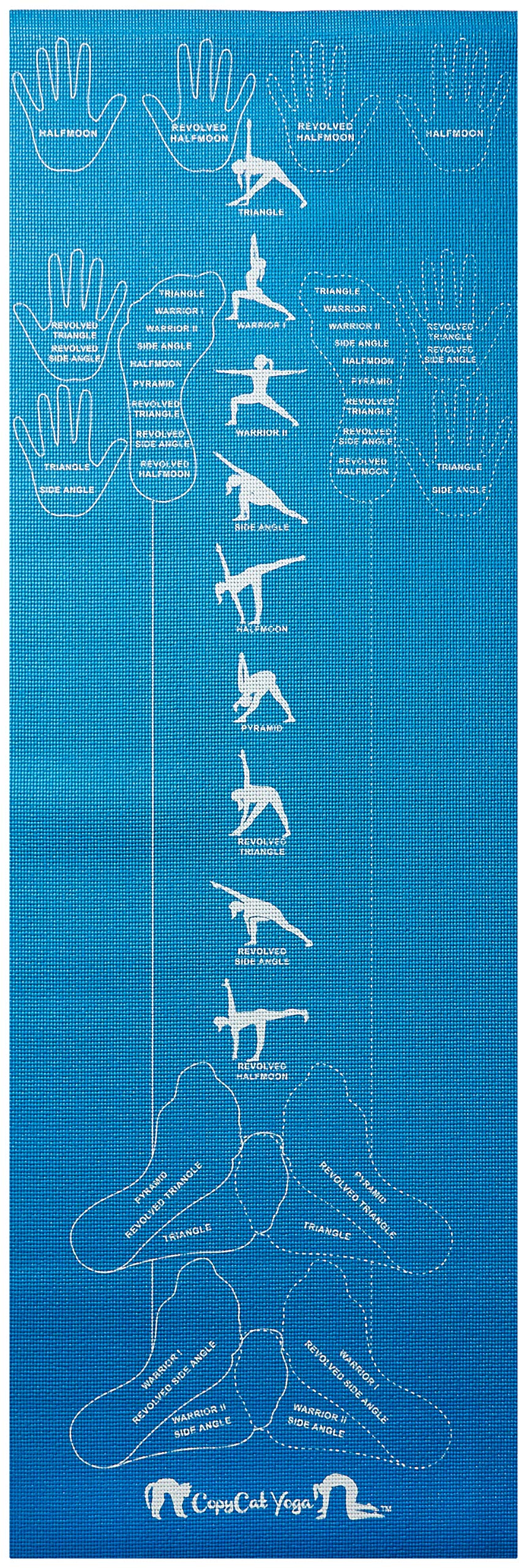 Instructional Yoga Mat/Educational Yoga Mat (Best Yoga Mat for Beginners Extra Thick Extra Long Learn Yoga or Better Your Alignment Works As a Kids Yoga Mat As Well As an Adult Yoga Mat)