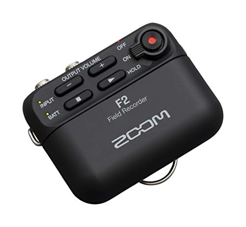 Zoom F2 Lavalier Body-Pack Compact Recorder, 32-Bit Float Recording, No Clipping, Audio for Video, Records to SD, and Battery Powered with Included Lavalier Microphone