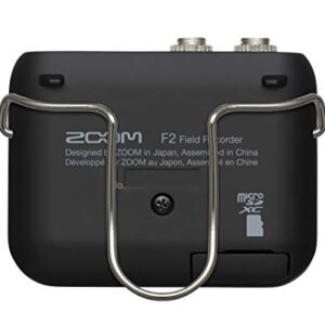 Zoom F2 Lavalier Body-Pack Compact Recorder, 32-Bit Float Recording, No Clipping, Audio for Video, Records to SD, and Battery Powered with Included Lavalier Microphone