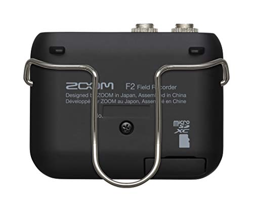 Zoom F2 Lavalier Body-Pack Compact Recorder, 32-Bit Float Recording, No Clipping, Audio for Video, Records to SD, and Battery Powered with Included Lavalier Microphone