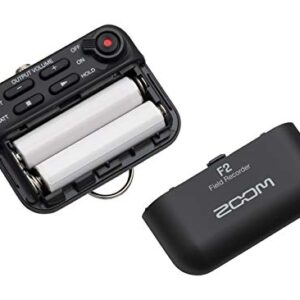 Zoom F2 Lavalier Body-Pack Compact Recorder, 32-Bit Float Recording, No Clipping, Audio for Video, Records to SD, and Battery Powered with Included Lavalier Microphone