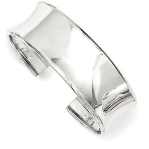 IceCarats 925 Sterling Silver 20mm Cuff Bangle Bracelet