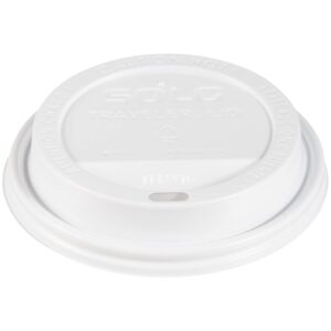 solo tlp316-0007 white traveler lid for ssp and bare paper hot cup - 2 packs of 100 (200 lids total)