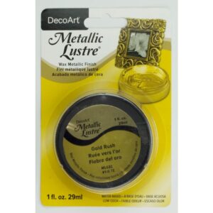 decoart ml02c-28 metallic lustre wax, 1-ounce, gold rush