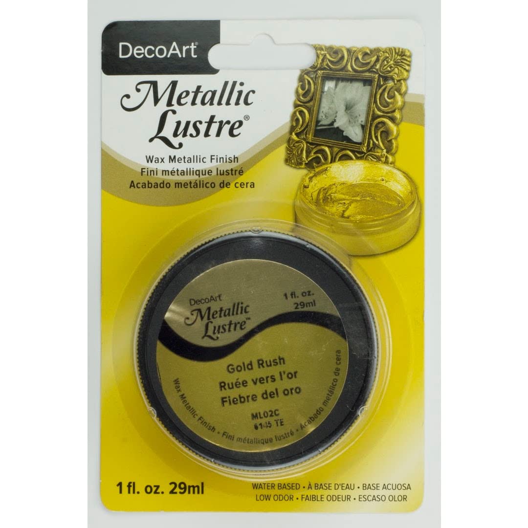 DecoArt ML02C-28 Metallic Lustre Wax, 1-Ounce, Gold Rush