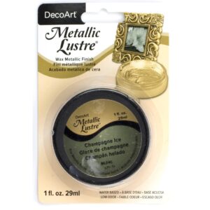 decoart metallic ml04c-28 lustre wax, 1-ounce, champagne ice, 1 fl oz (pack of 1)