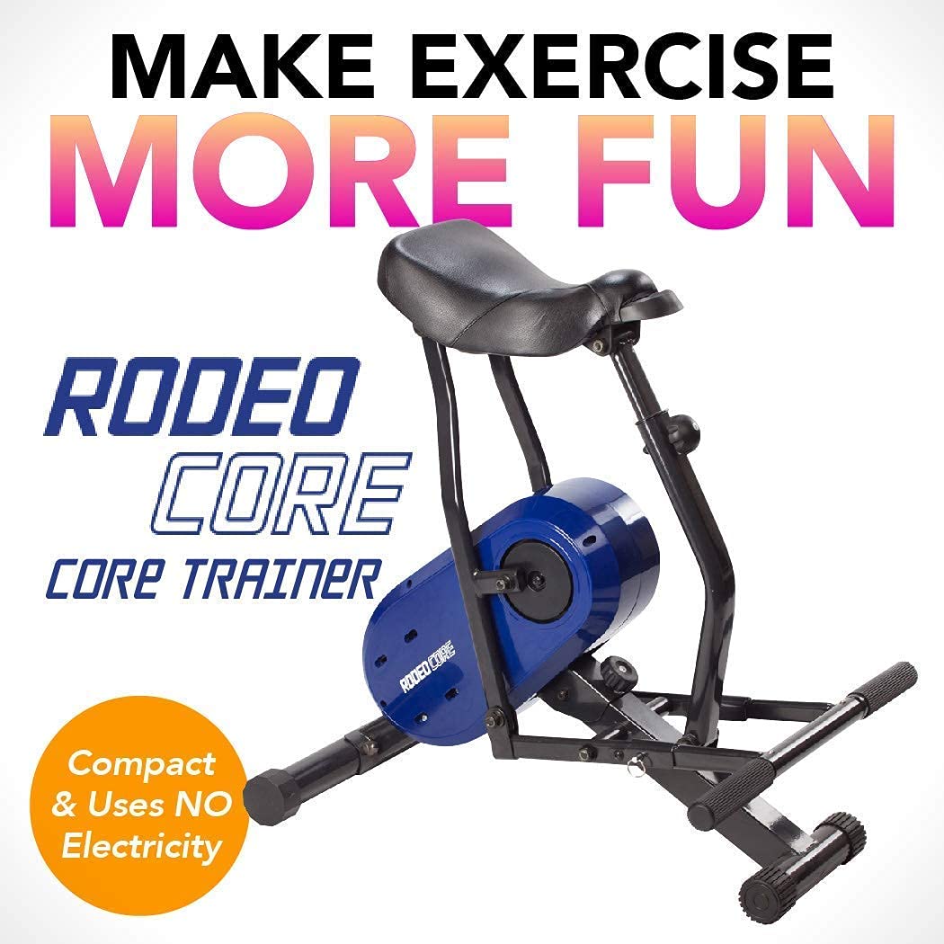 Daiwa Rodeo Core Compact Exercise Equipment For Home Workouts - Full Body Fitness Machine Targets Abs, Legs, & Butt (Blue)