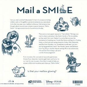 USPS Forever Stamps Disney Pixar Mail a Smile - Sheet of 20 Stamps