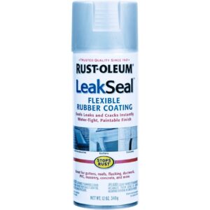 rust-oleum 267972 leakseal flexible rubber coating spray, 12 oz, aluminum