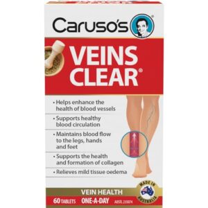 Carusos Veins Clear 60 Tablets