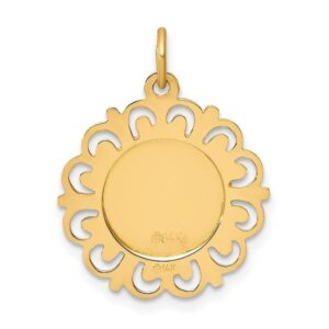 IceCarats 14K Yellow Gold Infant of Prague Medal Necklace Charm Pendant Only