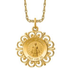 IceCarats 14K Yellow Gold Infant of Prague Medal Necklace Charm Pendant Only