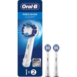 oral-b precision clean replacement brush heads for an oral-b electric toothbrush, pack of 2