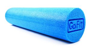 gofit foam roller and manual - pre and post workout muscle relief, 24"