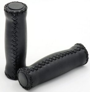 velo vinyl leather grips - black, for 7/8" handle bars of beach cruiser bikes