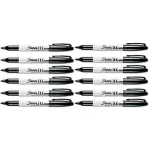 sharpie trace element certified marker, black, 12 pack